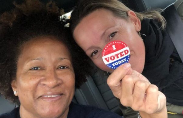 Comedienne Wanda Sykes Spotted at the Polls in Media