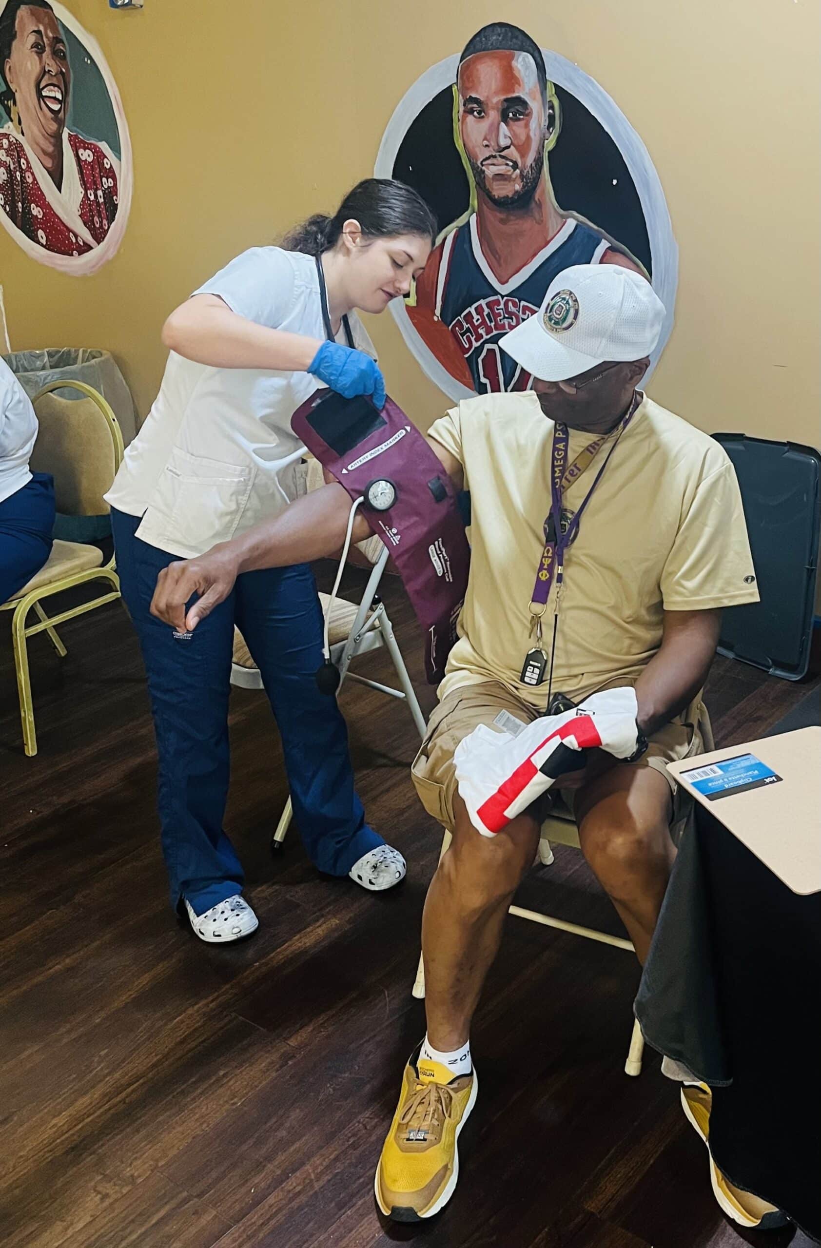 Neumann University Students 'Save Your Soles' at Health Fair