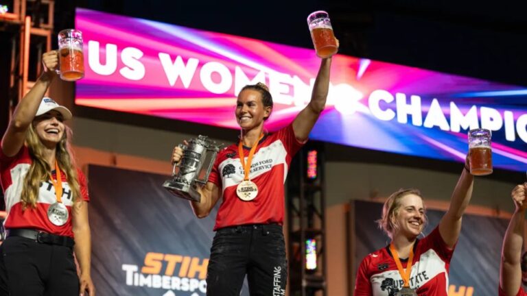 Chadds Ford’s Martha King a Timbersports Champ for a Third Time
