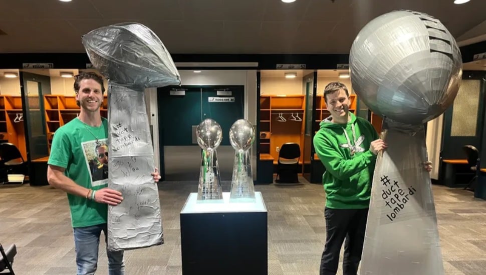 Two Eagles Fans Make Special Trophy for Super Bowl LII and LIX